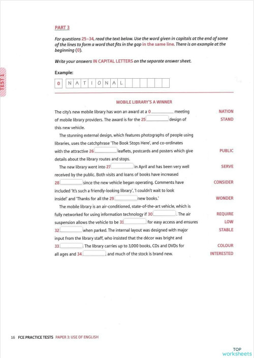 Word formation Mobile library. Interactive worksheet | TopWorksheets