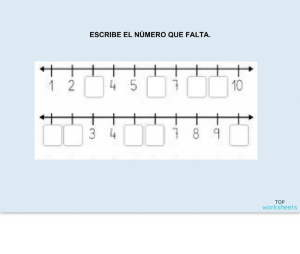 Línea numérica . Ficha interactiva | TopWorksheets