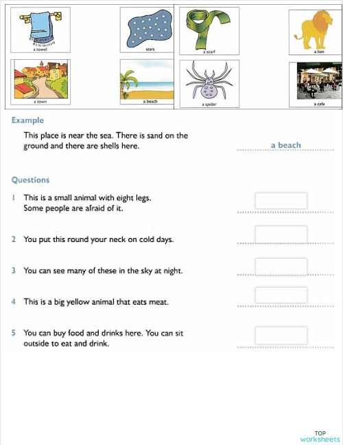 MOVERS SUCCEED READING TEST 5. Interactive worksheet | TopWorksheets