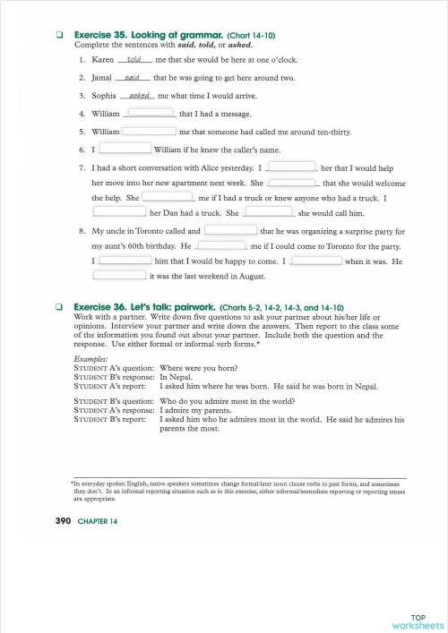 SBJ_W6_Lesson C_Mini test. Interactive worksheet | TopWorksheets