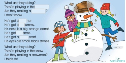snowman song. Interactive worksheet | TopWorksheets