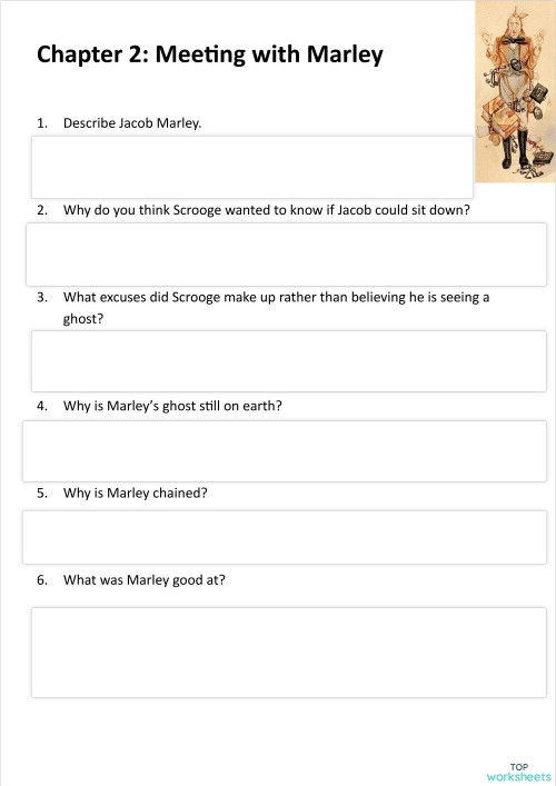 Chapter 2 A Christmas Carol. Interactive worksheet | TopWorksheets