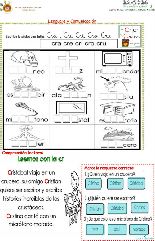 Grupos consonanticos: fichas interactivas y ejercicios online ...