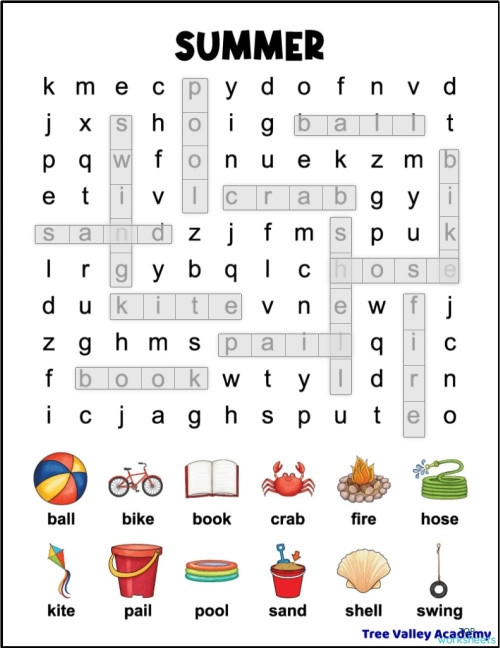 summer vocabulary. Interactive worksheet | TopWorksheets