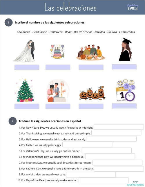 La Fecha en español. Ficha interactiva | TopWorksheets