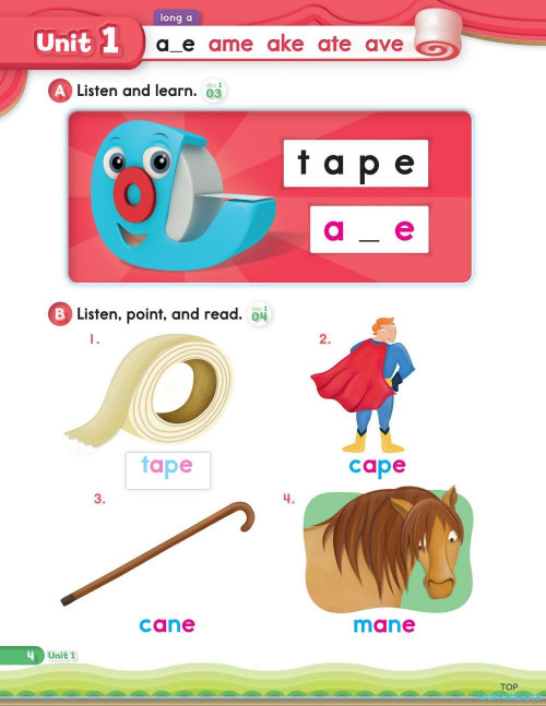 phonics a_e ใบงานเชิงโต้ตอบ | TopWorksheets