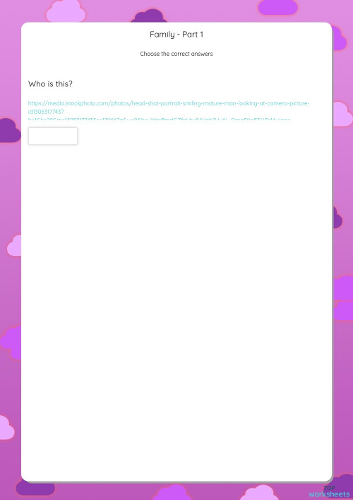 Family - Part 1. Interactive worksheet | TopWorksheets