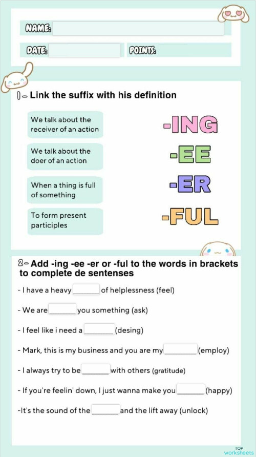 PGE 2C: time sequencers and connectors. Interactive worksheet ...