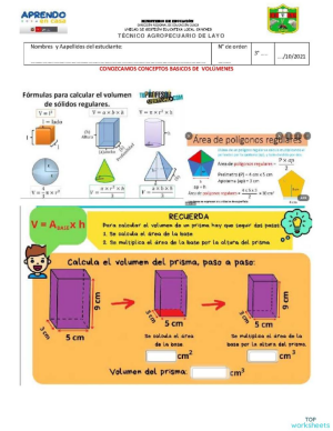 PRACTICA DE EJERCICIOS DE VOLUMENES. Ficha interactiva | TopWorksheets