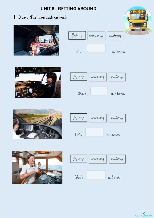 UNIT 6 - GETTING AROUND. Interactive worksheet | TopWorksheets