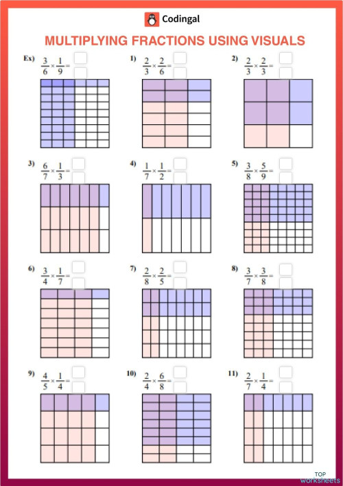 M_G05M06L13_WC01_Operations_on_Fractions_Multiplication_1. Interactive worksheet | TopWorksheets