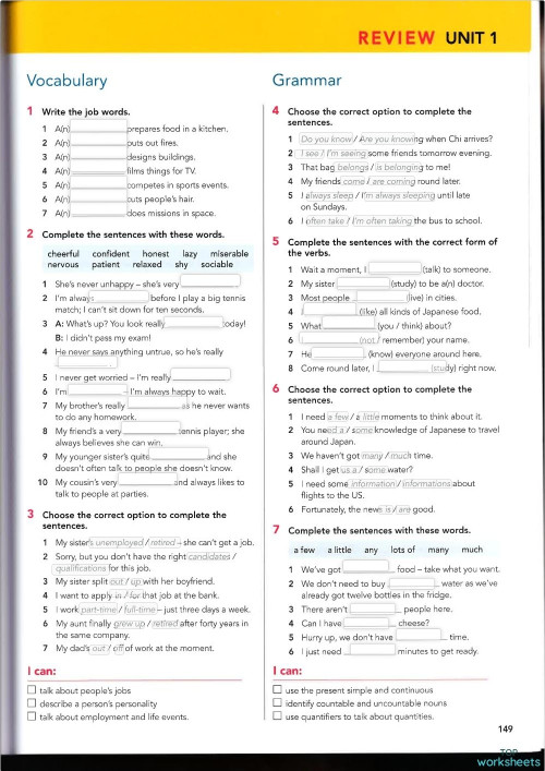 Pet review unit 1. Interactive worksheet | TopWorksheets