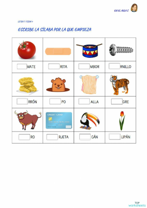 Actividad Letra T. Ficha interactiva | TopWorksheets