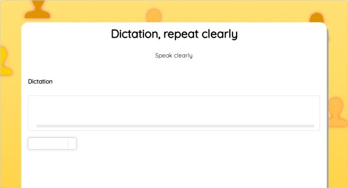 Dictation, repeat clearly. Interactive worksheet | TopWorksheets