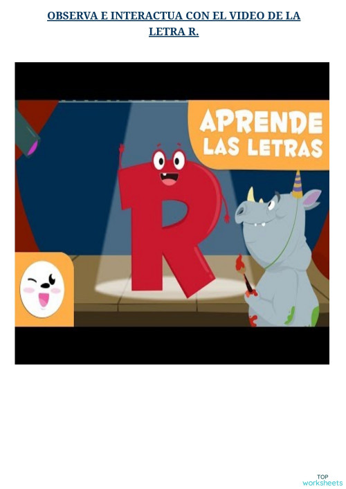 SILABAS DE LA LETRA R. Ficha interactiva | TopWorksheets