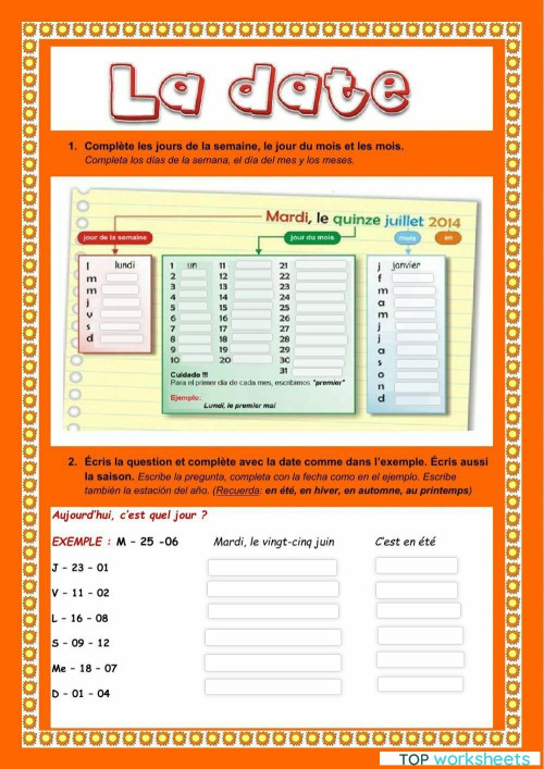 Autre: interactive worksheets and online exercises | TopWorksheets