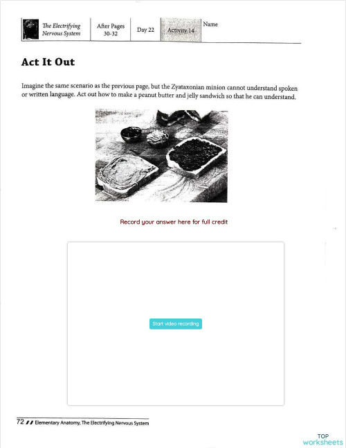 Activity 14: Act It Out Pg 72. Interactive worksheet | TopWorksheets