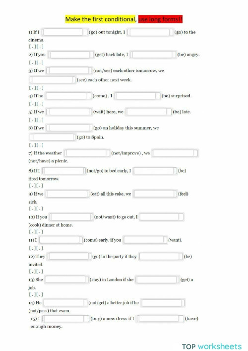 First conditional, musical instruments. Interactive worksheet | TopWorksheets