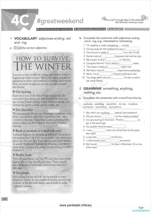 AEF Starter - Review 5B. Interactive worksheet | TopWorksheets