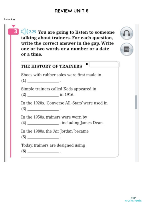 REVIEW UNIT 8. Interactive worksheet | TopWorksheets