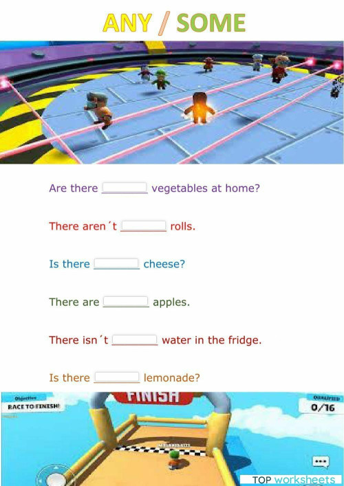 Some - any. Interactive worksheet | TopWorksheets