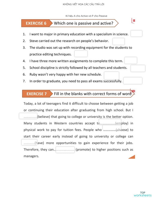 Unit 12 Exercise Interactive Worksheet Topworksheets