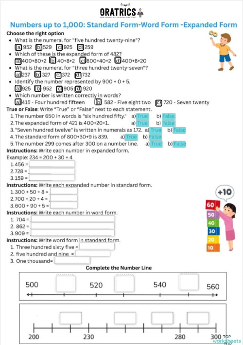 Expanded Form CC. Interactive worksheet | TopWorksheets