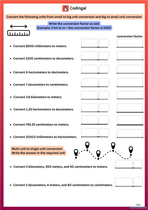M_G05M14L38_WC02_Converting_Units_of_Lengths_2. Interactive worksheet | TopWorksheets