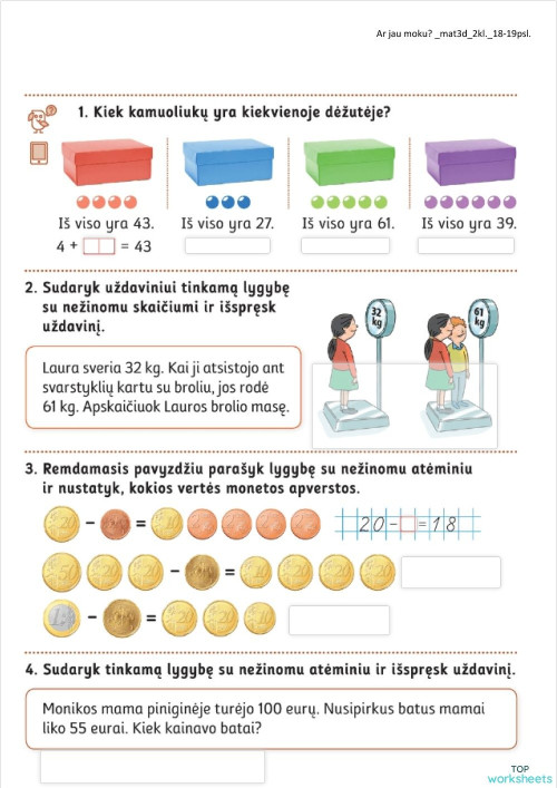Matematika: interactive worksheets and online exercises | TopWorksheets