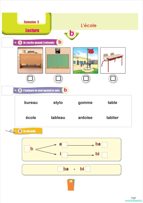 lecture semaines 3 - 4 unité 2. Fiche interactive | TopWorksheets