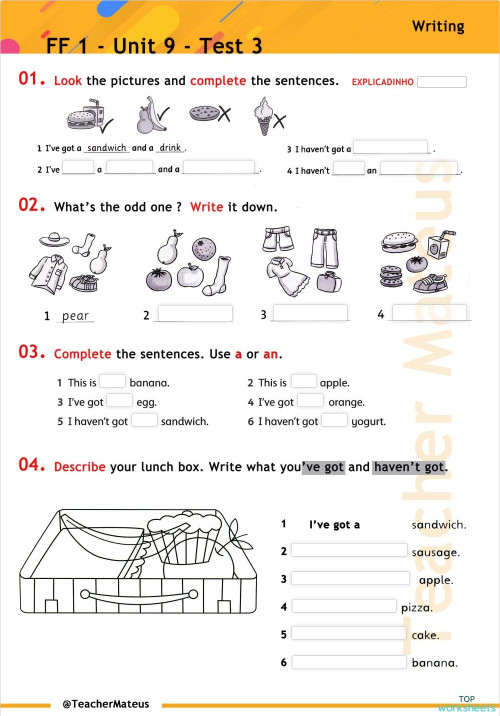 Writing: interactive worksheets and online exercises | TopWorksheets