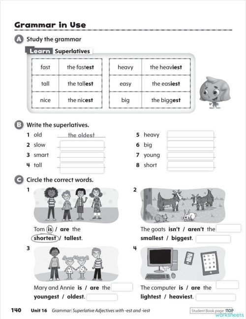 OD2 16 WB 139 140 Grammar. Interactive worksheet | TopWorksheets