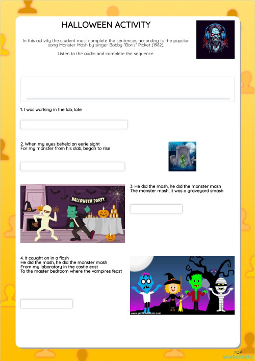 HALLOWEEN ACTIVITY. Ficha interactiva | TopWorksheets