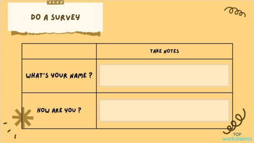 DO A SURVEY. Interactive worksheet | TopWorksheets