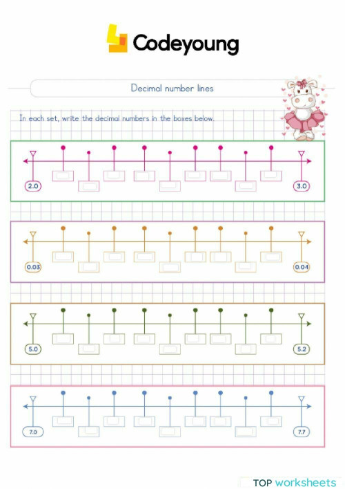 Basics of Decimals Advanced. Interactive worksheet | TopWorksheets