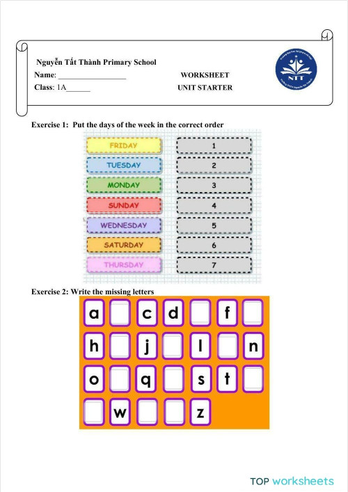 Unit Starter. Interactive worksheet | TopWorksheets