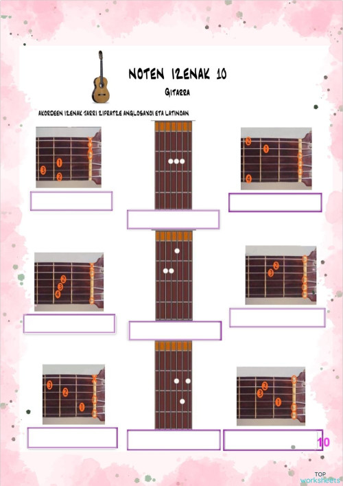 3. Maila GITARRA 7. Interactive worksheet | TopWorksheets