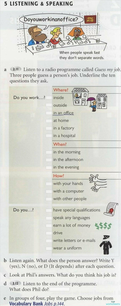 Simple Present Perfect Listening. Interactive worksheet | TopWorksheets