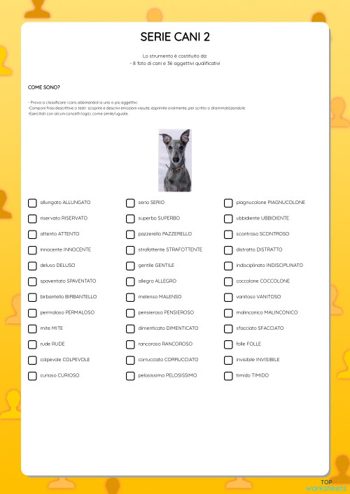 SERIE CANI 2. Interactive worksheet | TopWorksheets