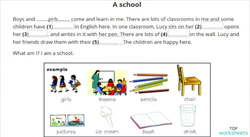 writing - Movers. Interactive worksheet | TopWorksheets