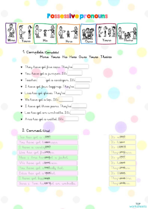 Possessive pronouns II. Interactive worksheet | TopWorksheets