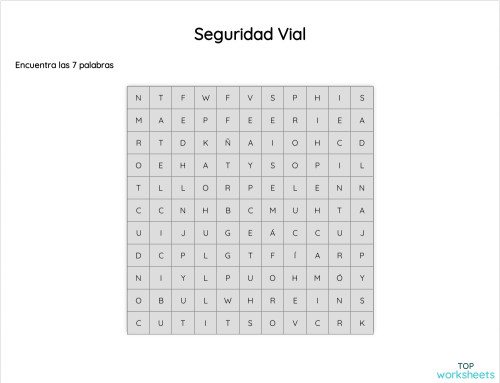 Palabras encriptadas . Ficha interactiva | TopWorksheets