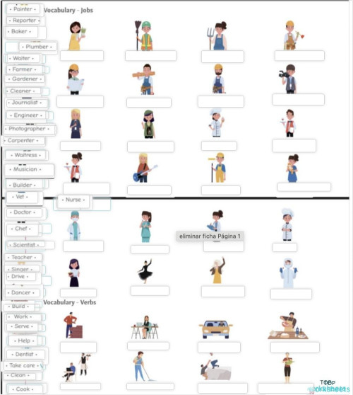 jobs vocabulary. Interactive worksheet | TopWorksheets