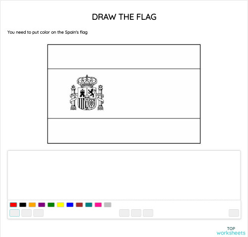 DRAW THE FLAG. Interactive worksheet | TopWorksheets