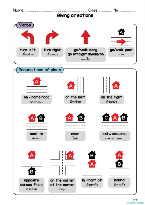 English 2 (Preposition of place). Interactive worksheet | TopWorksheets