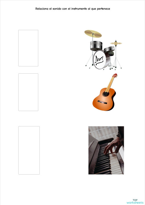Instrumentos musicales: fichas interactivas y ejercicios online ...