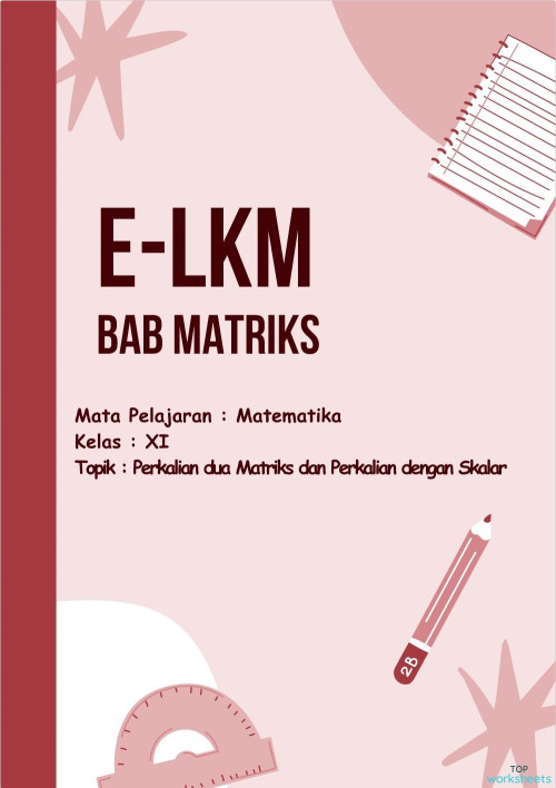 perkalian matriks. Lembar kerja interaktif | TopWorksheets