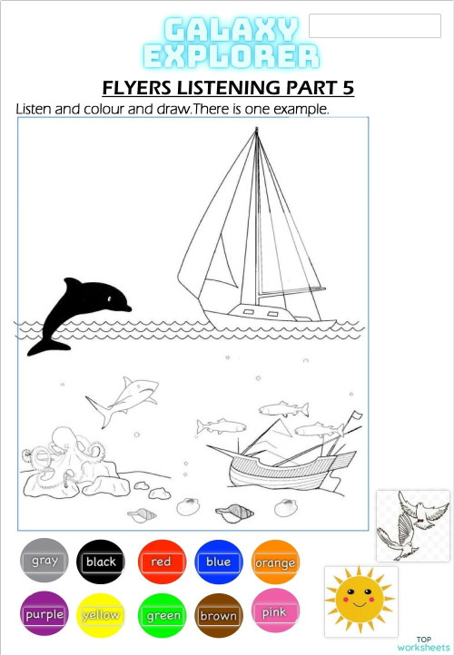 Listening practice 5.1. Interactive worksheet | TopWorksheets
