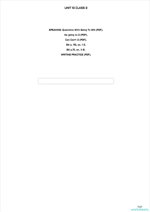CLASS 3 UNIT 10. Interactive worksheet | TopWorksheets