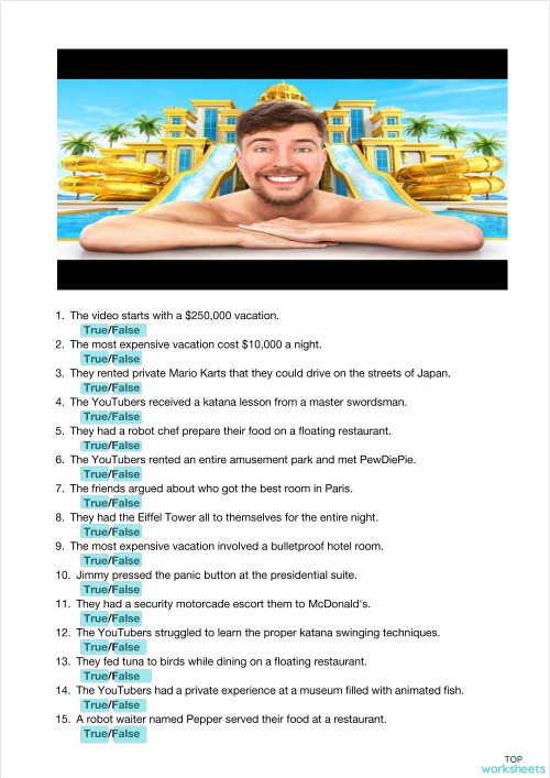 Azure / QR / 8B / You Tube 1. Interactive worksheet | TopWorksheets